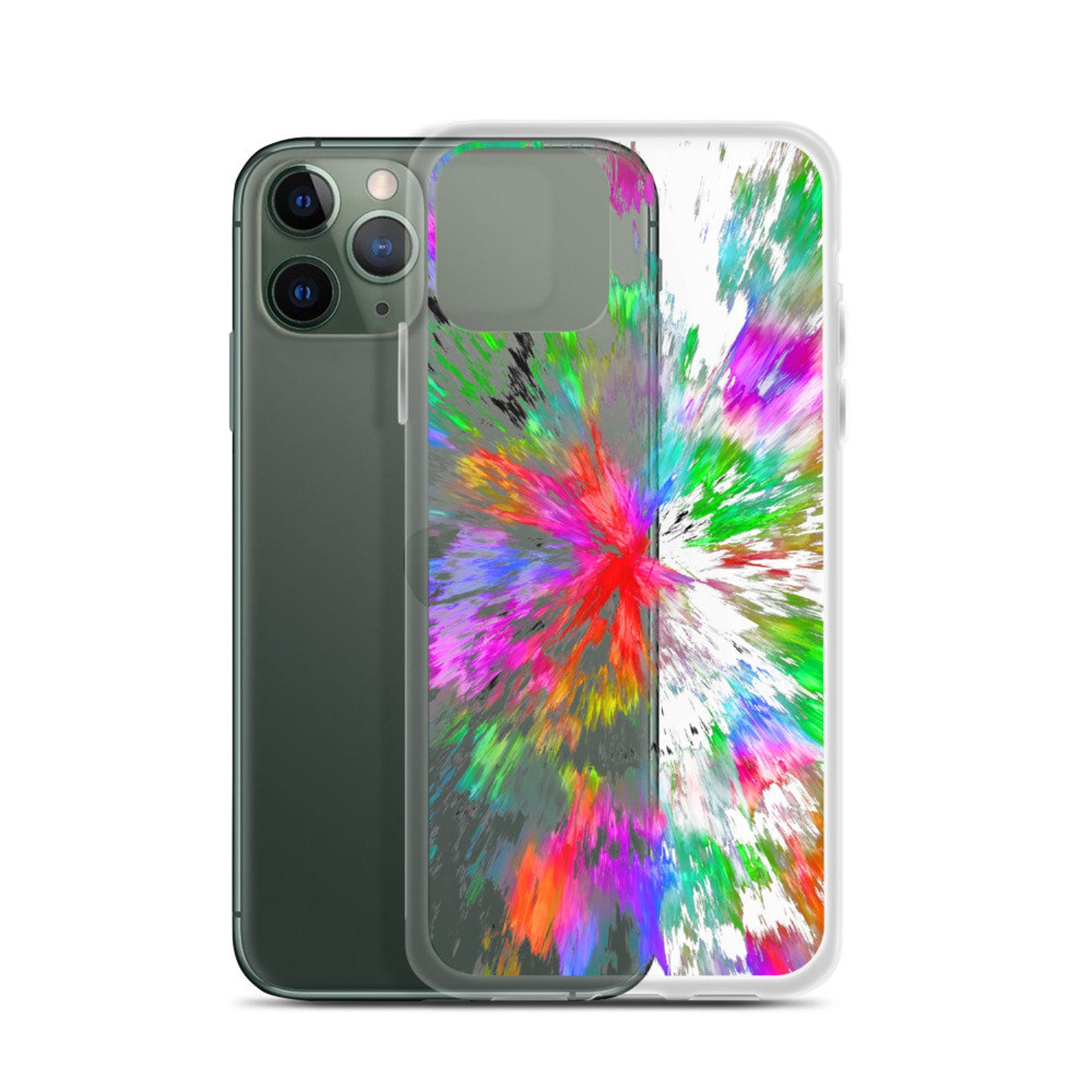Abstract Color Explosion Transparent Clear iPhone Case - Etsy