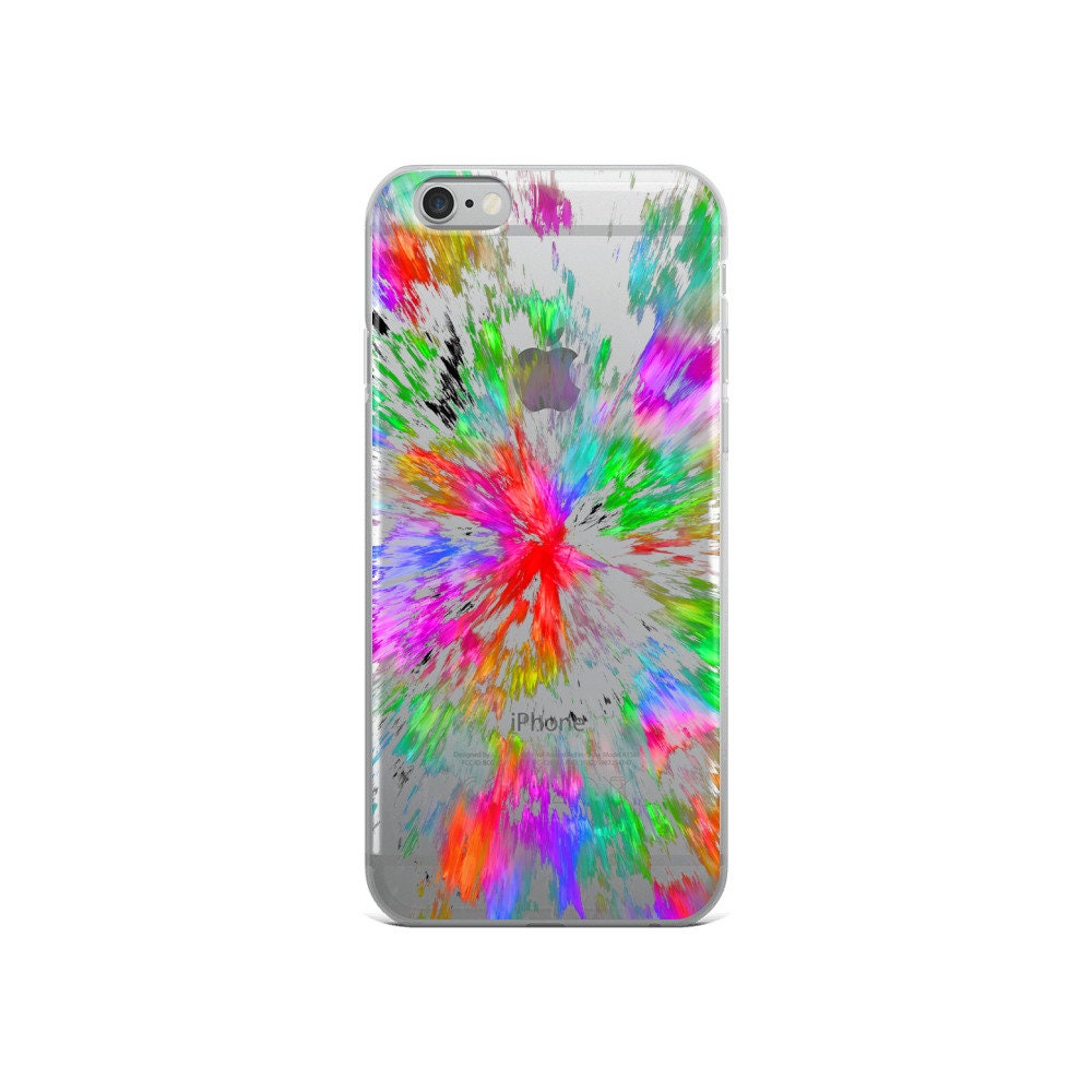 Abstract Color Explosion Transparent Clear iPhone Case - Etsy