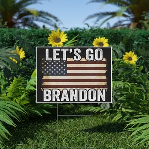Let's Go Brandon, Yard Sign, Printed 2-sided 18x12, 24x18 or 36x24 ...