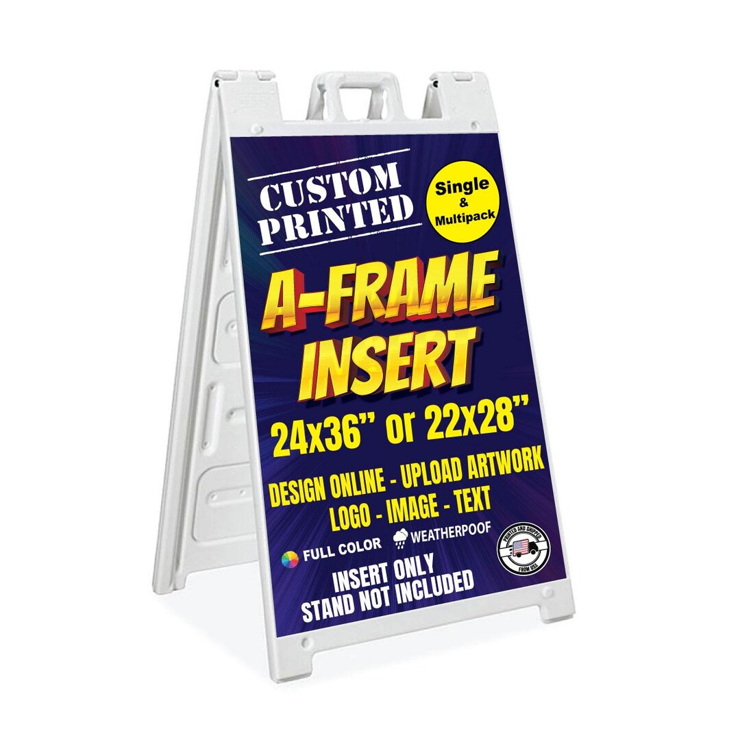 Custom Printed A-frame Sign Insert, Weatherproof for Sandwich Board ...