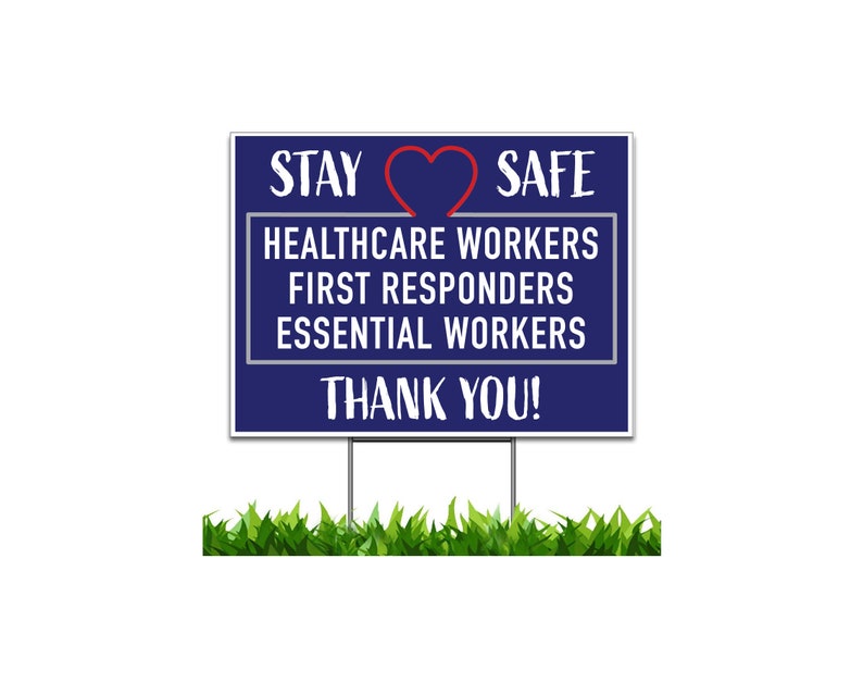 Thank You Stay Safe Health Care First Responders Essential - Etsy