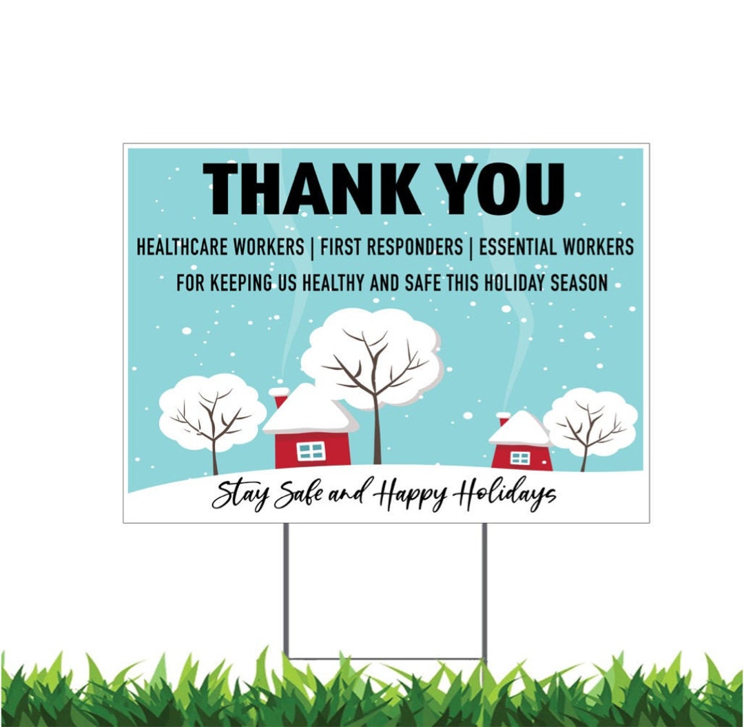 Thank You Stay Safe, Health, First Responders, Essential Workers, Yard ...