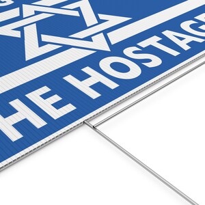 Israel Sign, Bring Home the Hostages, Yard Signs, Double Sided Printing ...