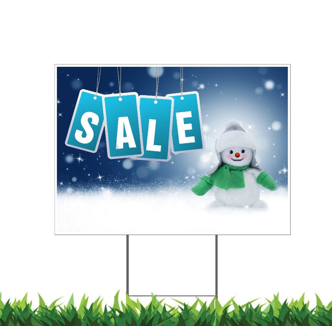 Winter Retail Yard Sign, Weatherproof, Double Sided, H-stake Included ...
