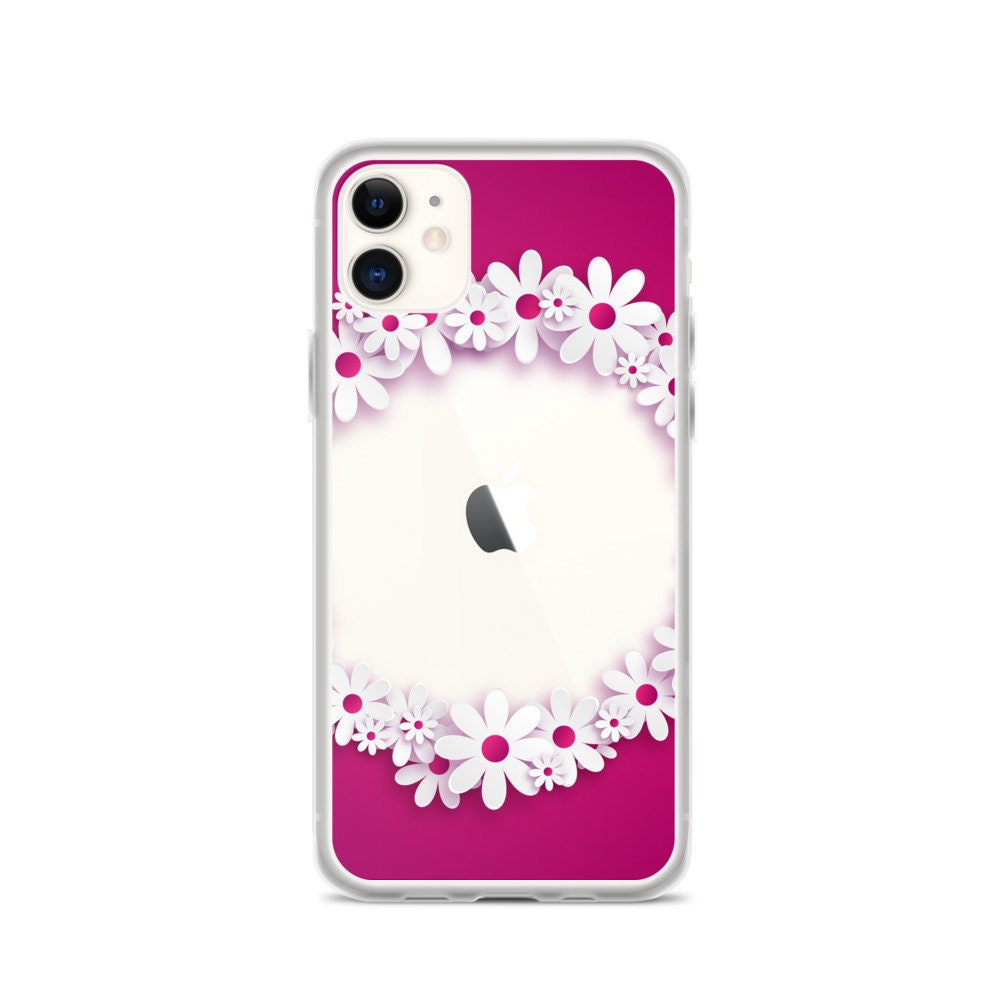 Flower Pink Daisy Clear Transparent See Through Iphone Case - Etsy