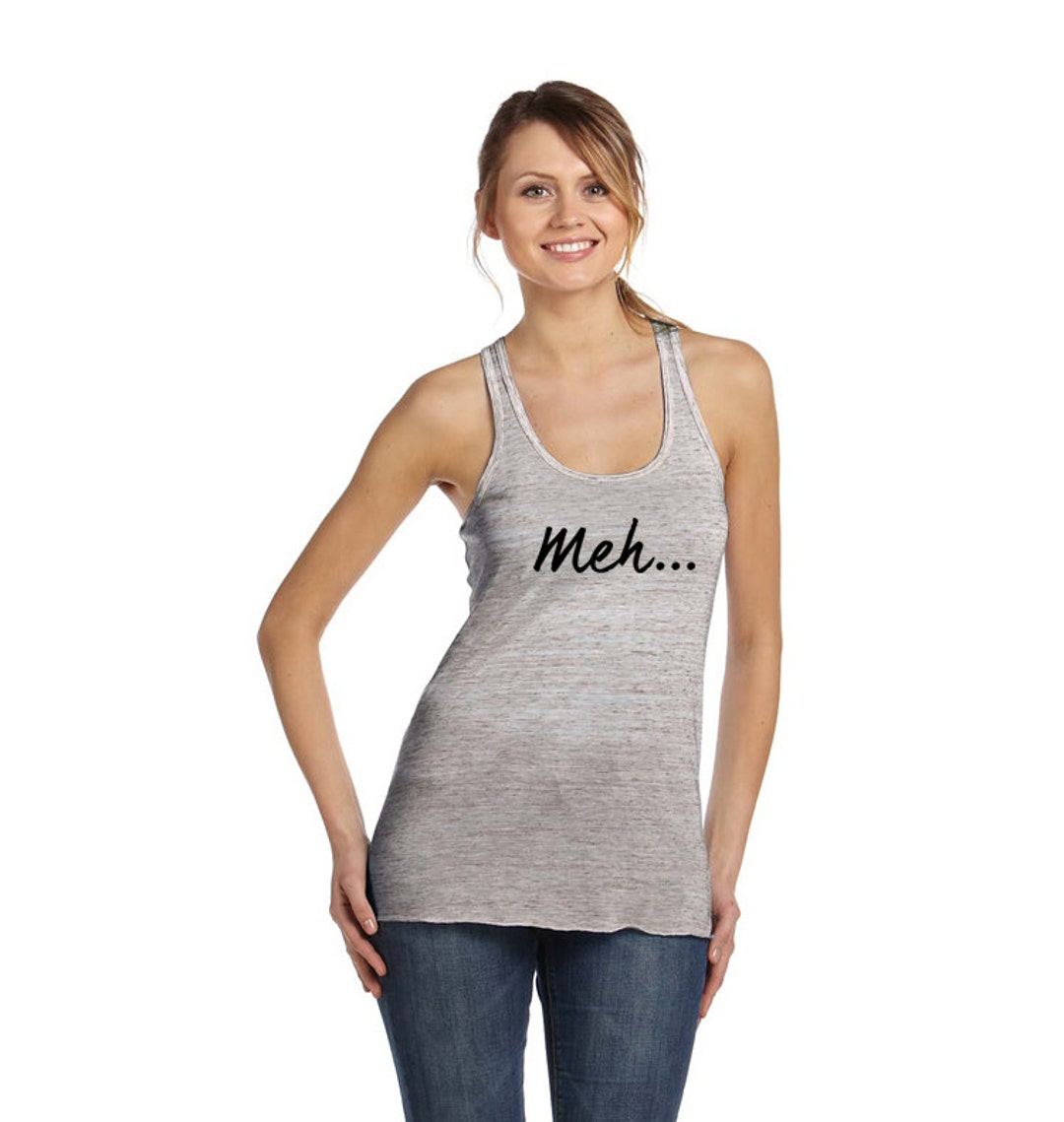 Meh Meh... Workout Running Performance Ladies Women Flowy Racerback ...