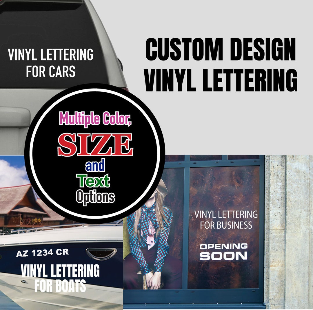 Custom Vinyl Lettering, Car Window, Business Window, Boat, Truck ...
