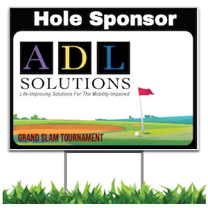 Custom Golf Tee Sign: Hole Sponsor, Weatherproof, Single or Double ...