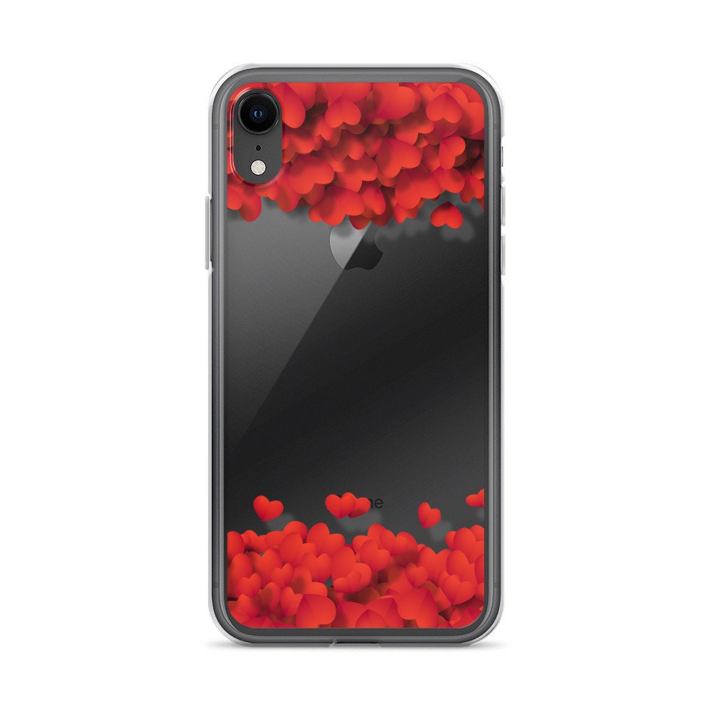 Hearts 3D Effect With Clear Transparent Case for See Through iPhone ...