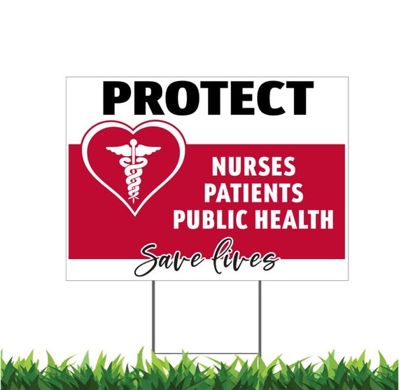Protect Nurses Patients Public Health Save Lives Yard | Etsy