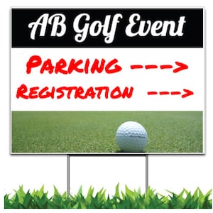 Custom Golf Tee Sign: Hole Sponsor, Weatherproof, Single or Double ...