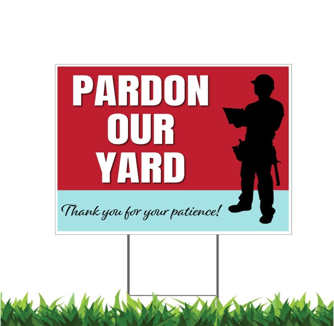 Under Construction Yard Sign: Double-sided Remodeling Sign With H-stake ...