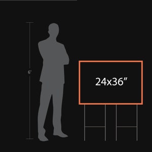 Custom Yard Sign, Large 36x24 Inch, Bulk Pack Selection, Double Sided ...