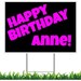 Personalize Custom Black Background Yard Sign 24 X 18, or 36 X 24 Inch ...