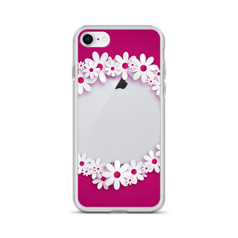 Flower Pink Daisy Clear Transparent See Through Iphone Case | Etsy