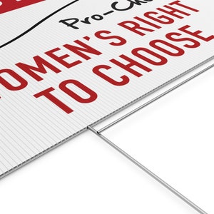 Protect Women's Right to Choose, Pro Choice, Yard Sign, Printed 2-sided ...