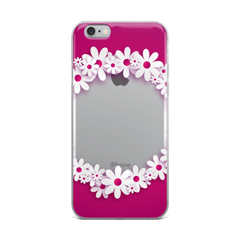 Flower Pink Daisy Clear Transparent See Through Iphone Case - Etsy