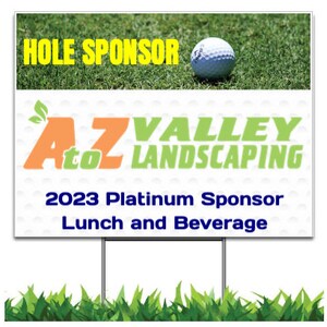 Custom Golf Tee Sign: Hole Sponsor, Weatherproof, Single or Double ...