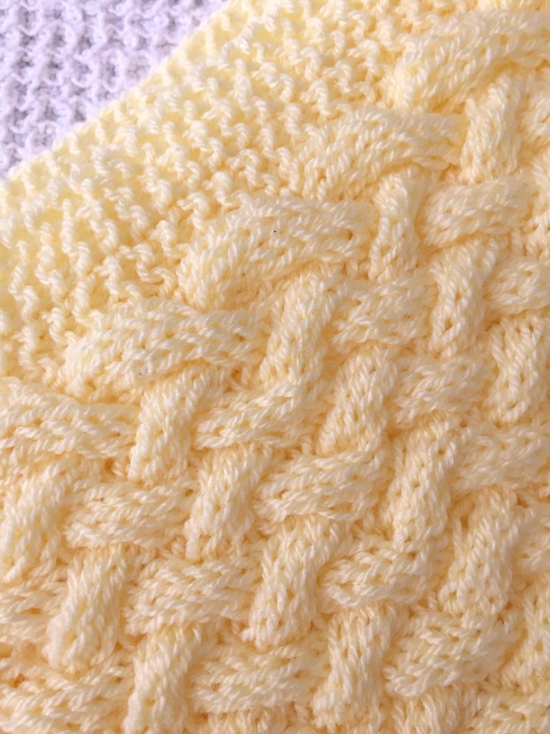 Wicker Baby Blanket ~ Knitting Pattern ~ DK Yarn ~ ENGLISH ~ Printed ...