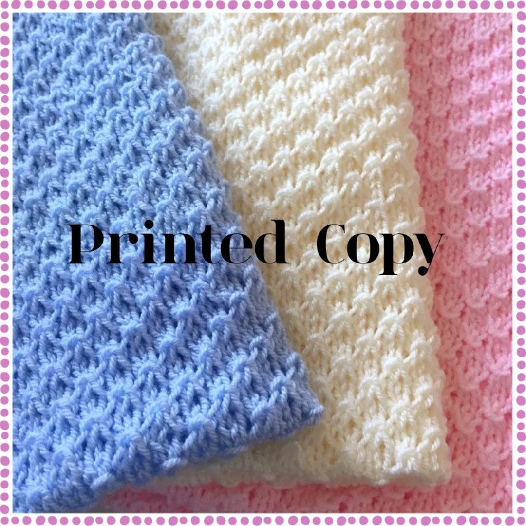 Freya Baby Blanket ~ Knitting Pattern ~ DK Yarn ~ ENGLISH ~ Printed ...