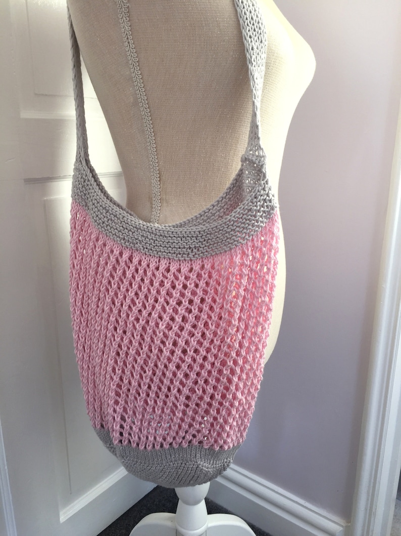 100% Cotton Reusable Market Bag Hand Made pink & Light | Etsy