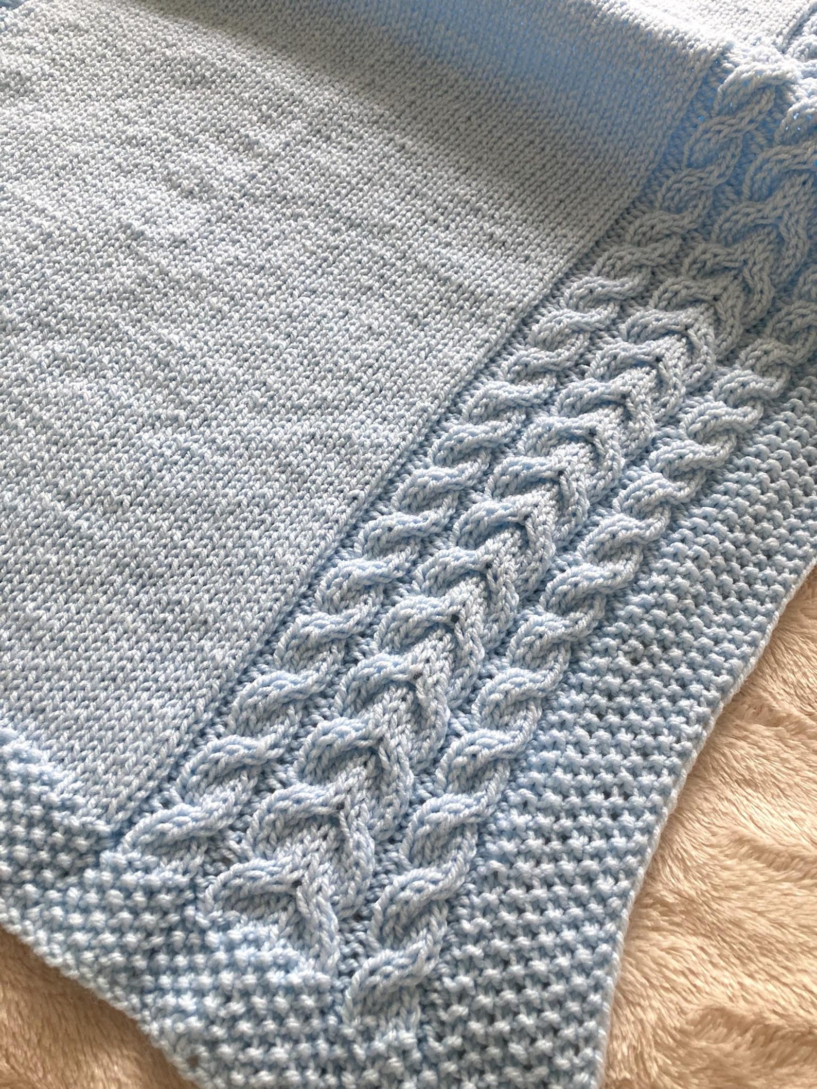 Knitting Pattern ~ Leo Baby Blanket ~ Cable Design ~ ENGLISH ~ PDF ...