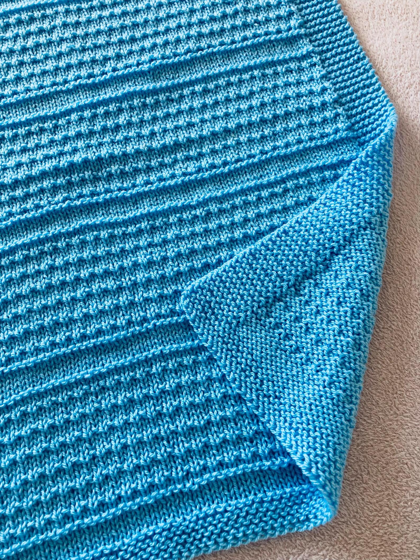 Knitting Pattern ~ Idris Baby Blanket in Aran or DK ~ Perfect for Beginners ~ ENGLISH ~ PDF ...