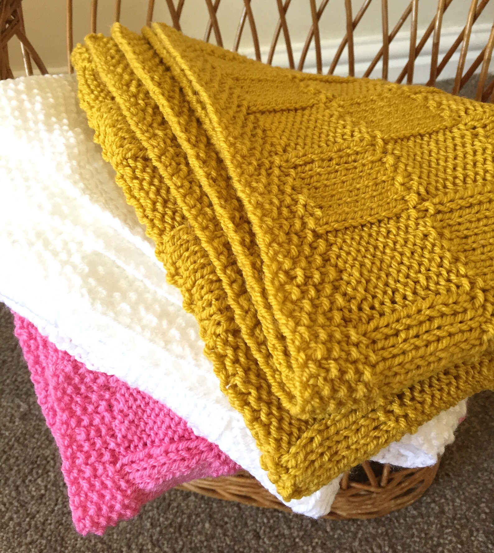 Checks Baby Blanket knitting Pattern ENGLISH - Etsy