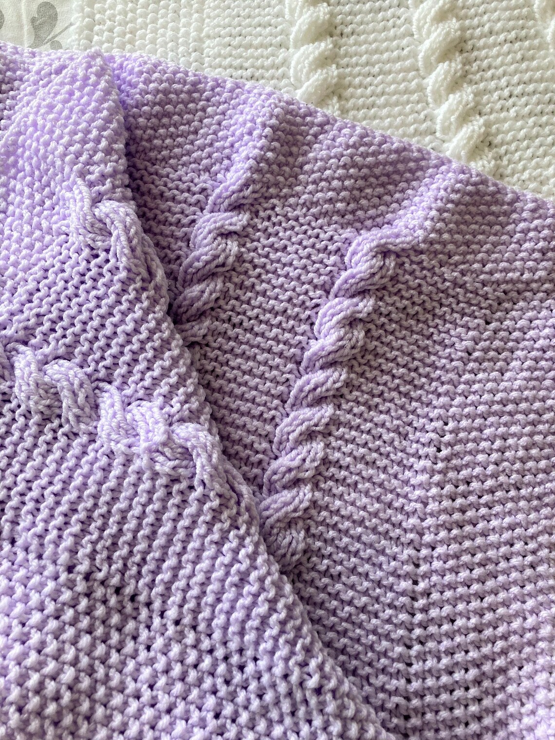 Knitting Pattern ~ Reversible Cable Baby Blanket ~easy to Knit ...