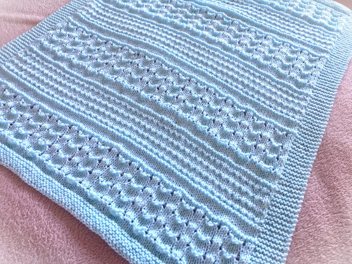 Knitting Pattern ~ Seren Baby Blanket ~ ENGLISH ~ PDF Download - Etsy