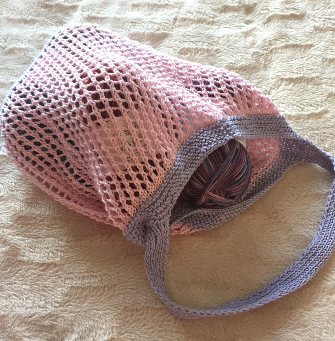 100% Cotton Reusable Market Bag Hand Made pink & Lilac. - Etsy
