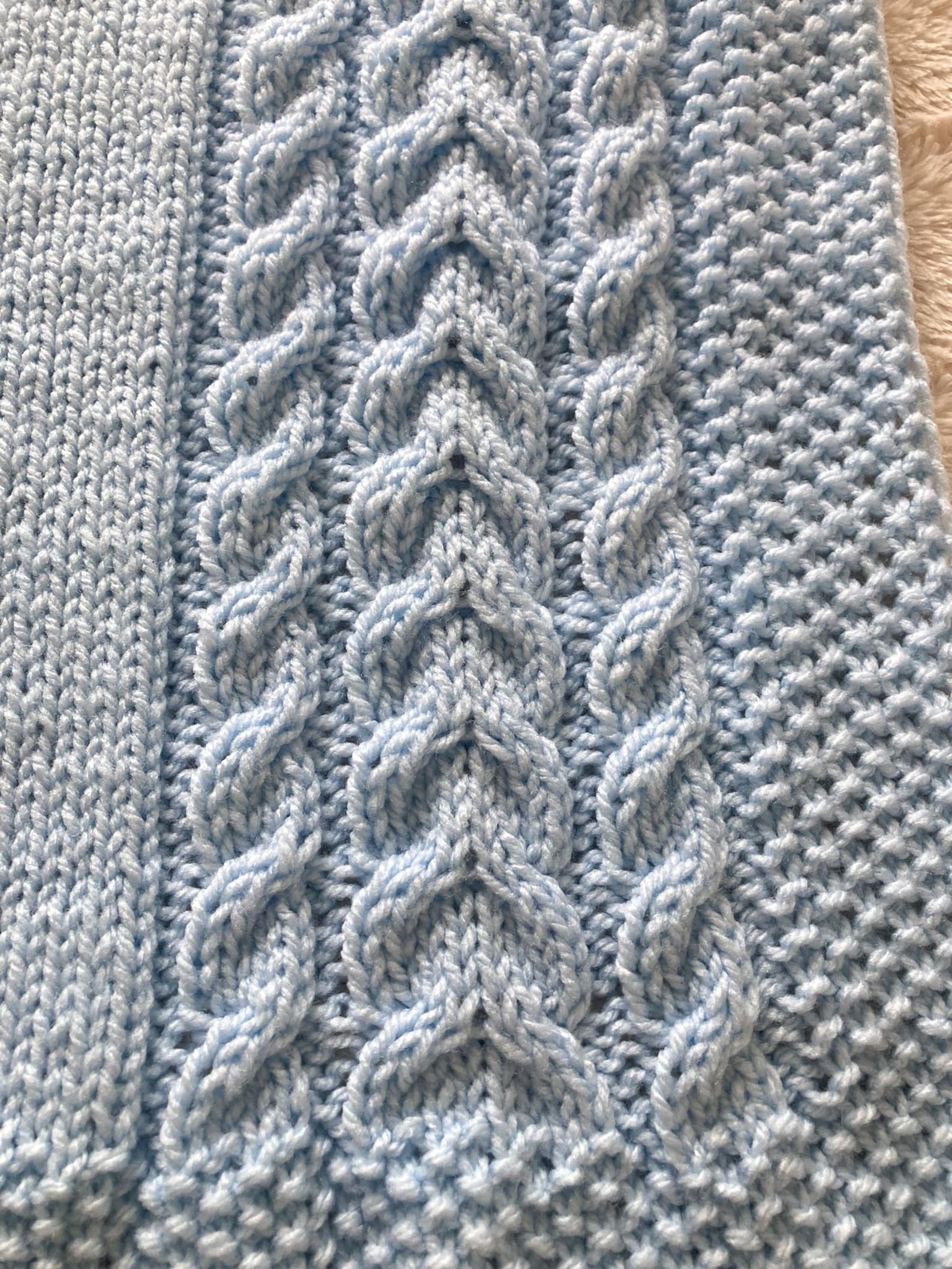 Knitting Pattern ~ Leo Baby Blanket ~ Cable Design ~ ENGLISH ~ PDF ...