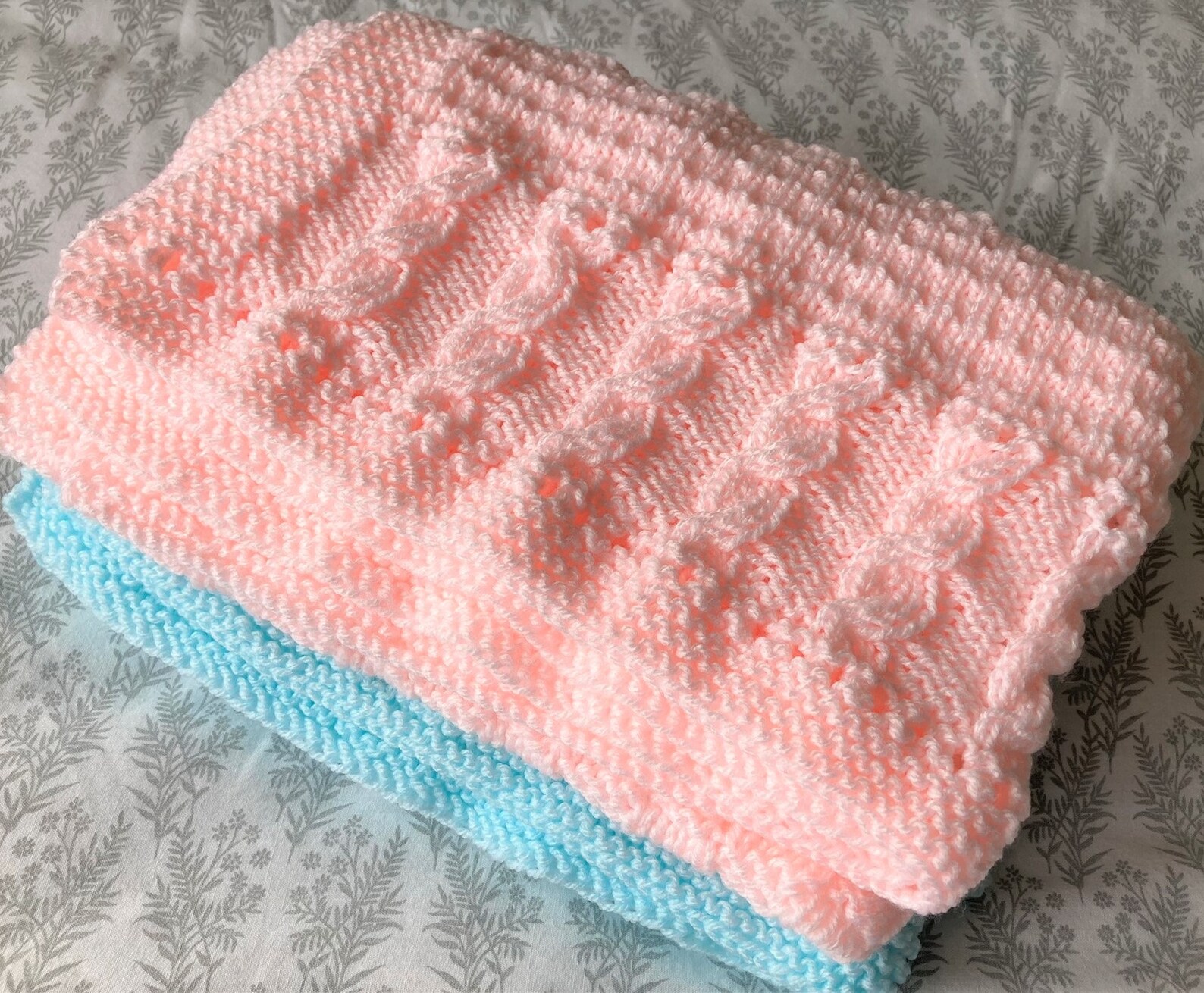 Avril Baby Blanket ~ Knitting Pattern ~ DK Yarn ~ ENGLISH ~ Printed ...