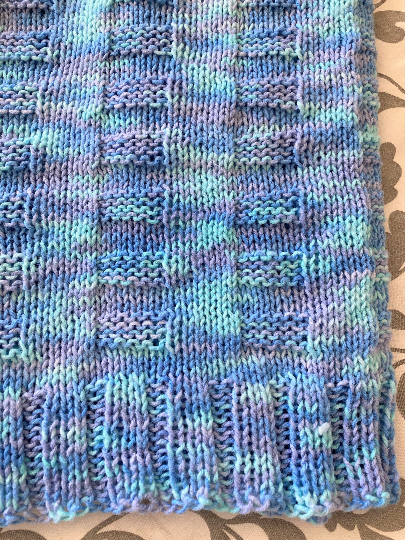 Knitting Pattern Reversible Baby Blanket in DK Yarn Simple - Etsy UK