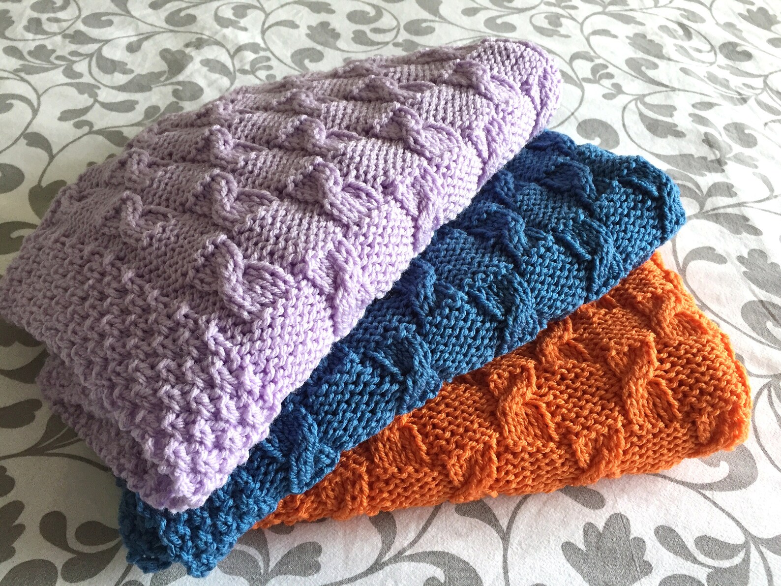 Knitting Pattern ~ Broken Cables Baby Blanket ~ENGLISH ~ PDF Download ...