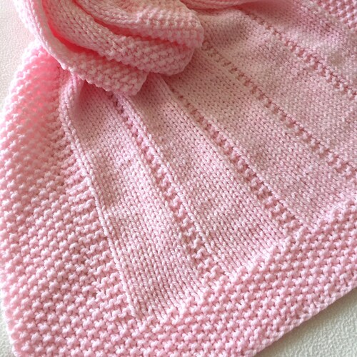 Knitting Pattern Reversible Baby Blanket in DK Yarn Simple - Etsy