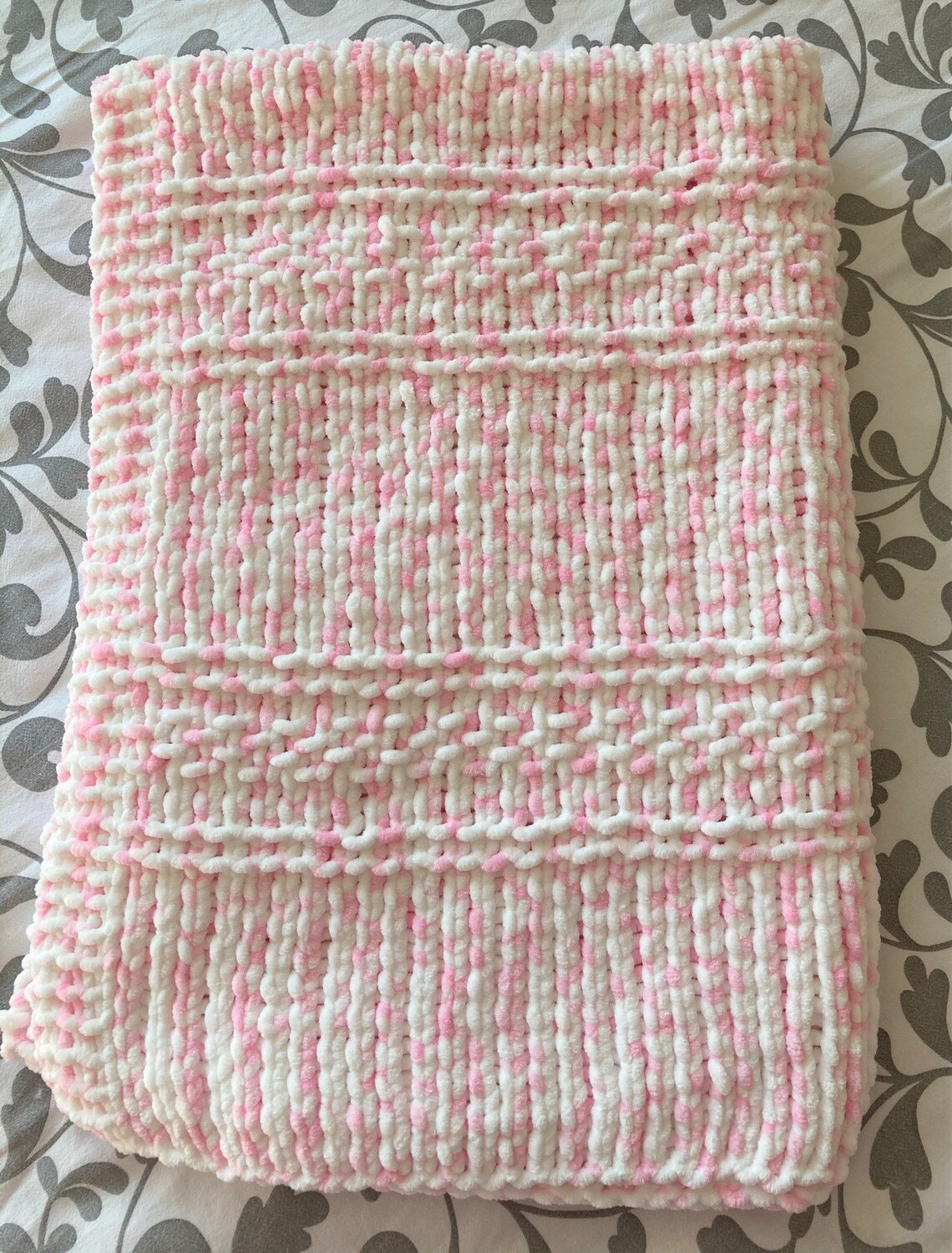 Knitting Pattern ~ Lightweight Chunky Baby Blanket ~ Easy Design ...