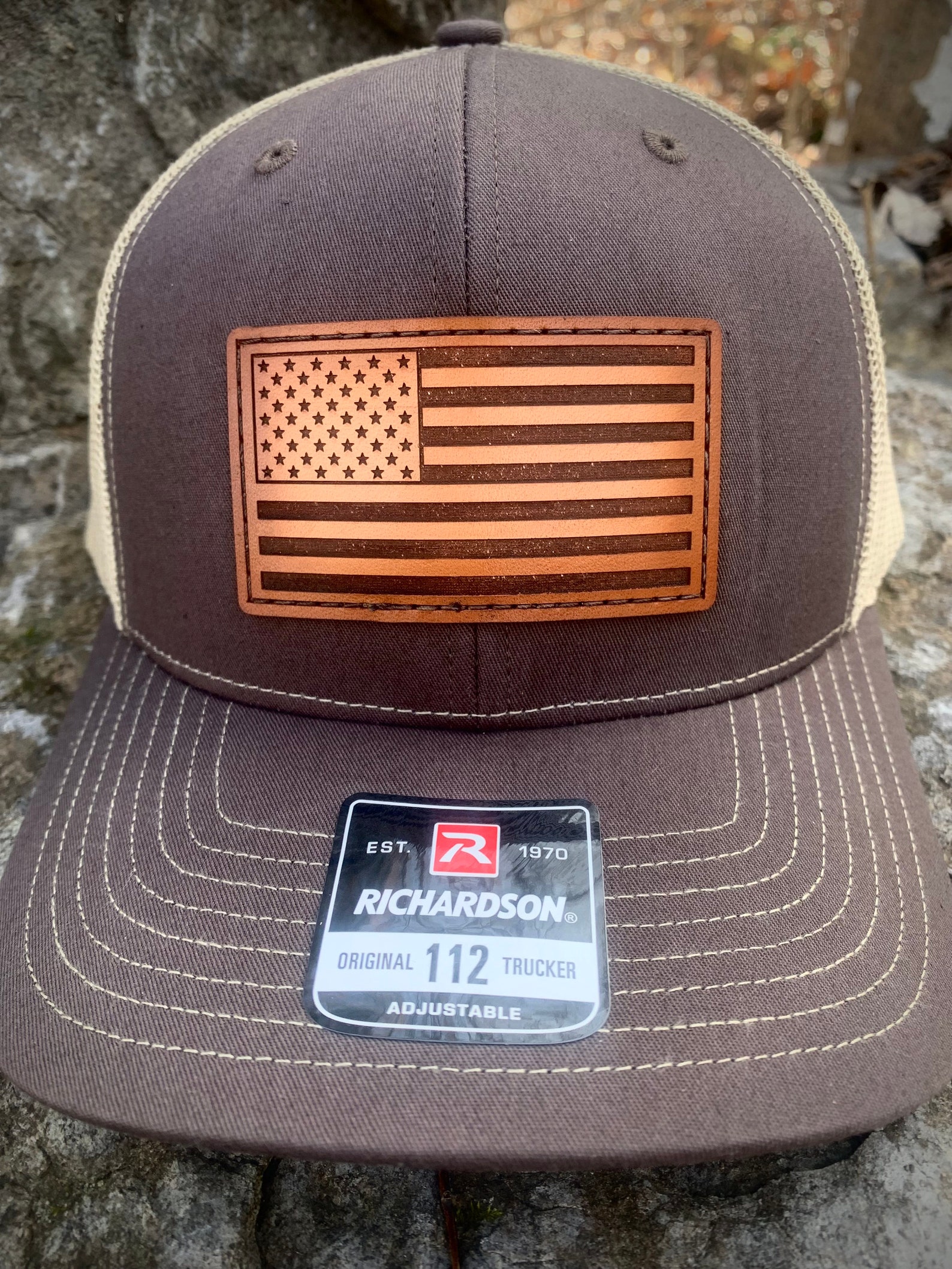 American Flag Leather Patch Hat American Flag Hat Patriotic | Etsy