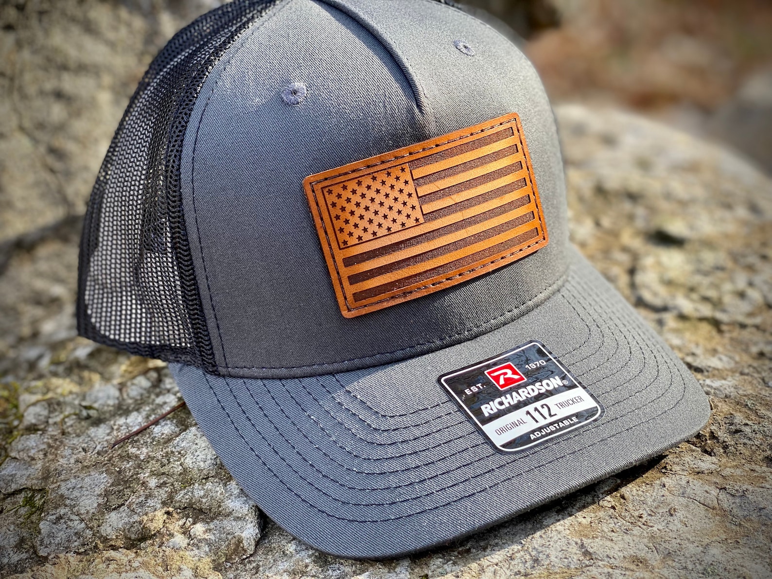 American Flag Leather Patch Hat American Flag Hat Patriotic - Etsy