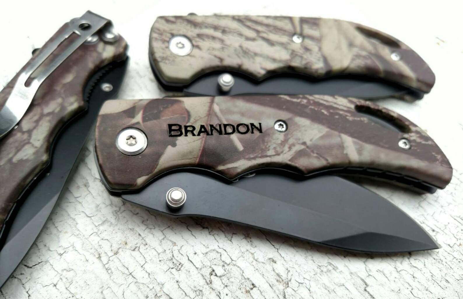 Engraved Camo Knife Hunting Knife Pocket Knife Hunting | Etsy