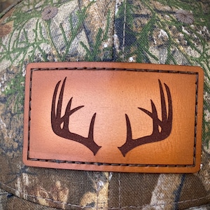 Deer Hunter Trucker Hat: Leather Patch Wildlife Cap - Etsy
