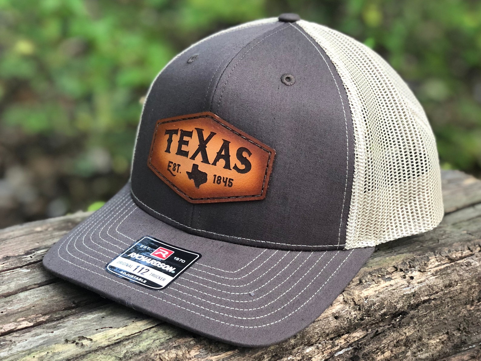 Texas Trucker Hat Lone Star Leather Patch Hat Longhorn - Etsy