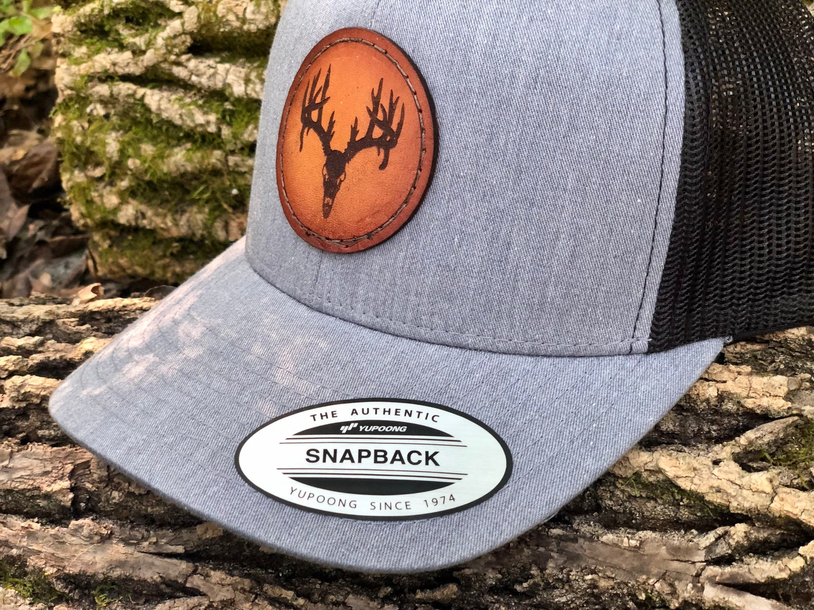 Deer Hunter Trucker Hat: Leather Patch Wildlife Cap - Etsy