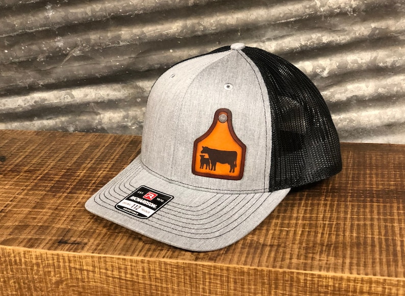 Richardson 112 Leather Patch Hat Cattle Cow Tags American - Etsy
