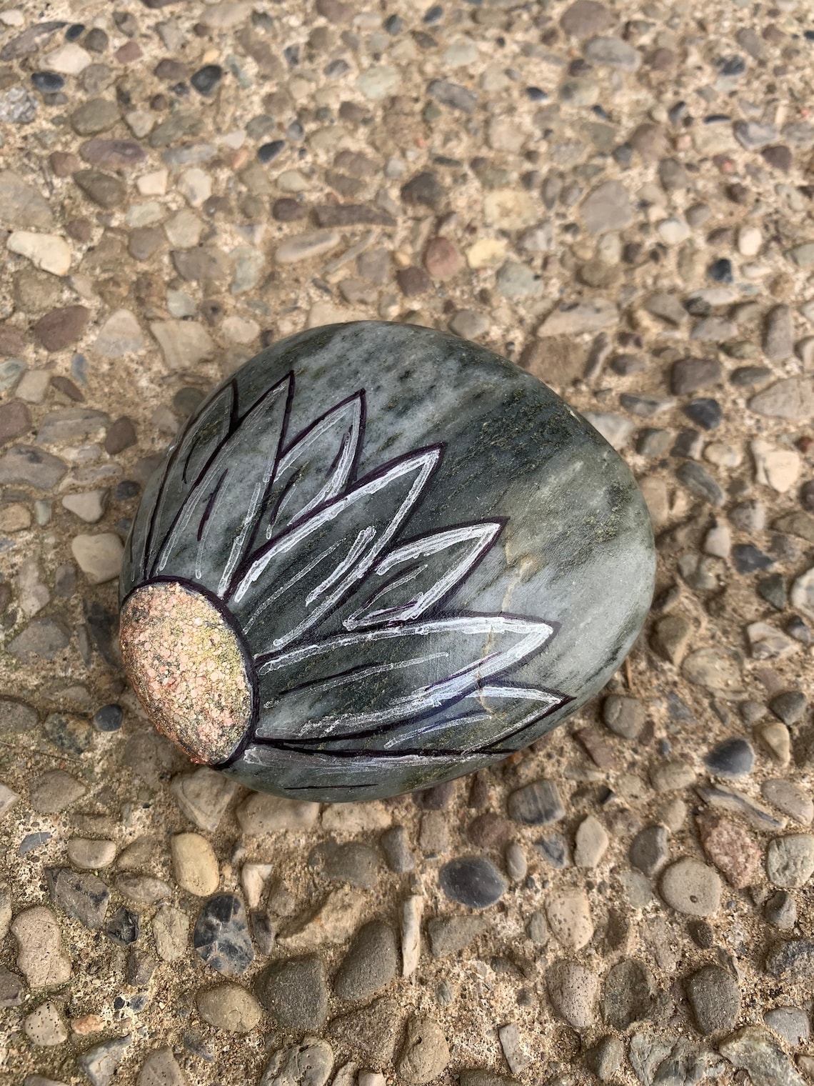 Garden Stone, Flower Art, Inspirational Stones, Garden Decor - Etsy