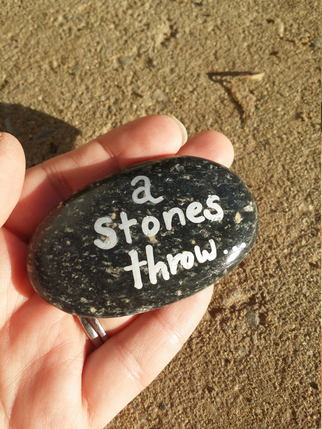 Note on a stone inspirational notes | Etsy