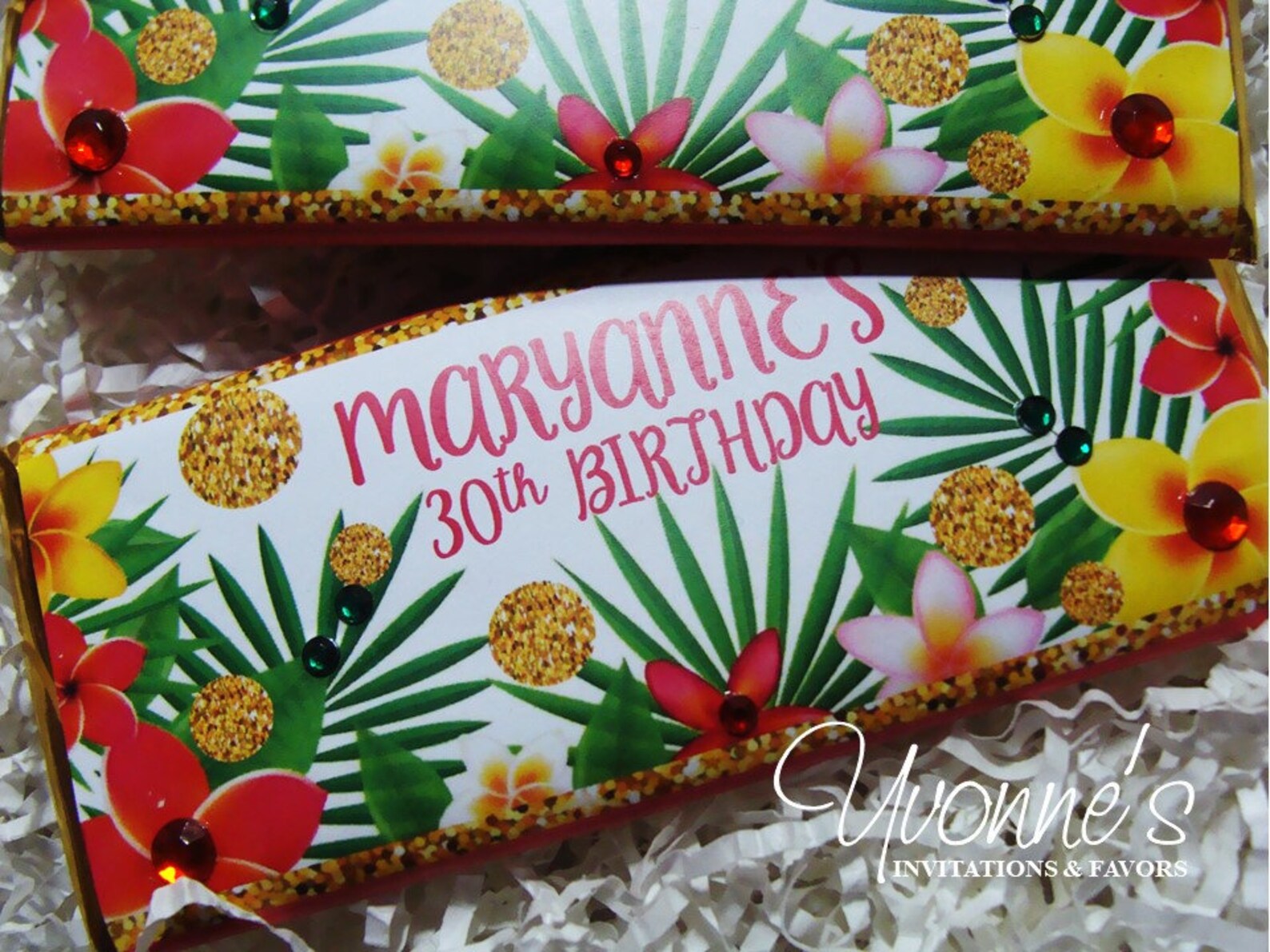 Hawaiian Luau Candy Bar Wrappers for Chocolate Bar - Etsy
