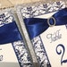 Table Numbers in Navy-silver-dark Blue With Ribbon, Bling, Glitter for ...