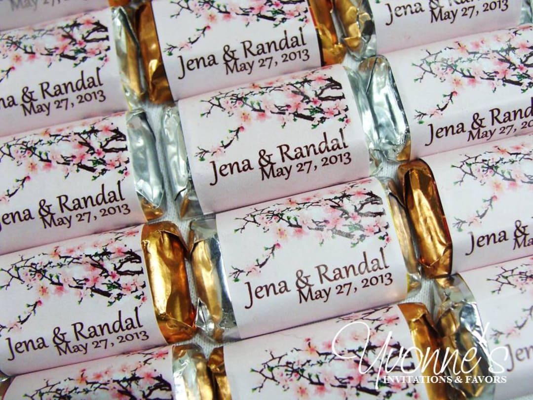 Bridal Shower Wedding/shower Mini Candy Bar Wrappers - Miniature ...