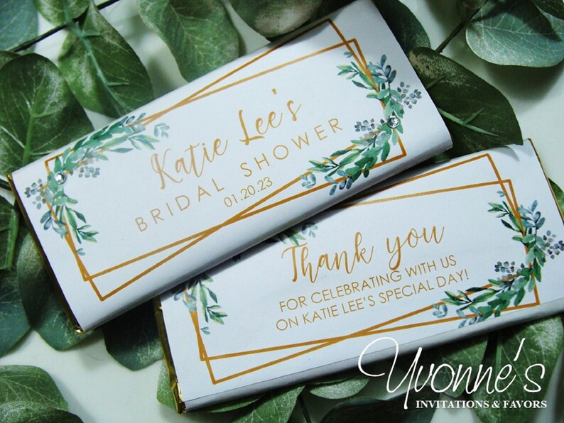 Bridal Shower-wedding Candy Bar Wrappers Assembled With - Etsy